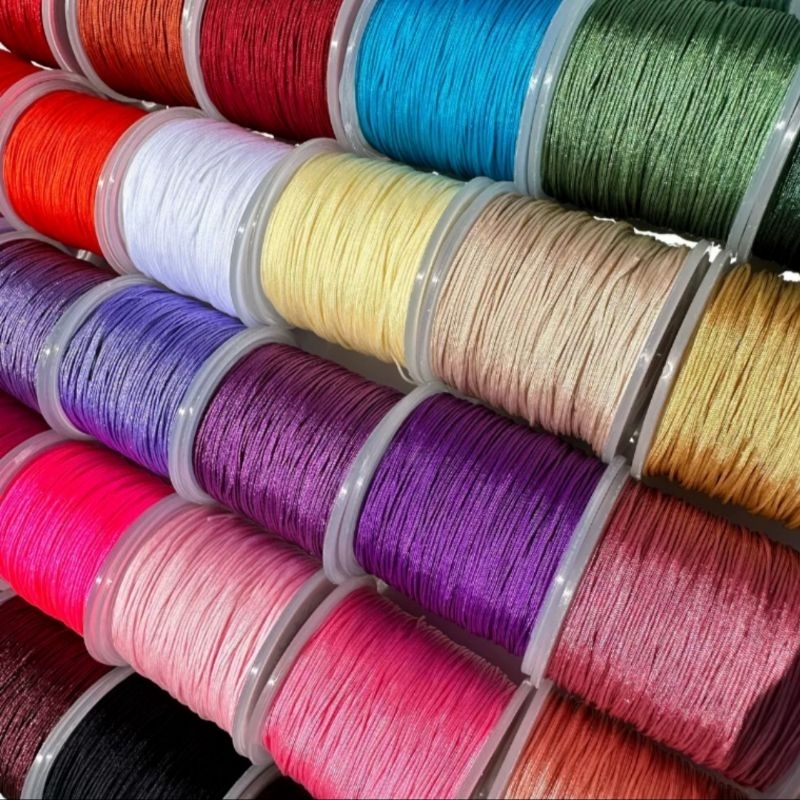 0.8mm Nylon Cord Thread Chinese Knot Rattail Bracelet (1 Roll) | Shopee ...
