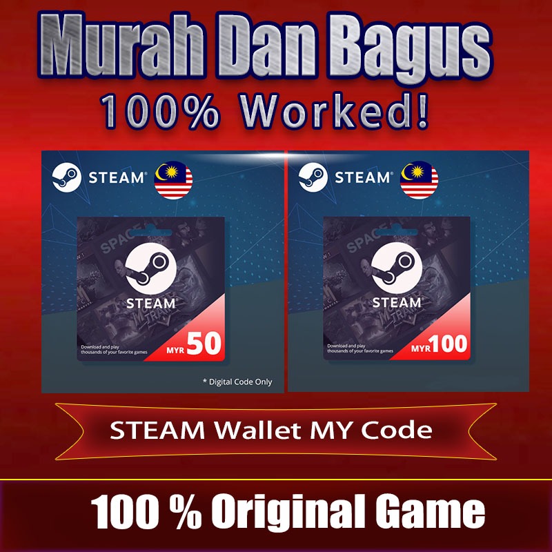 [Malaysia Code] Steam wallet MY Code RM 50 RM 100 | Shopee Malaysia