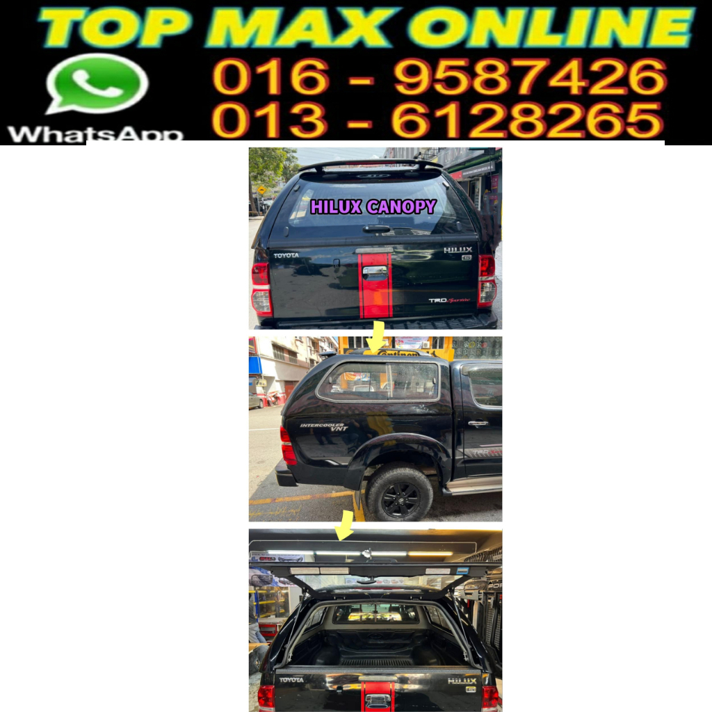 Hilux Vigo 4x4 Rear boot trunk SJS Canopy sliding window(NO PAINT ...