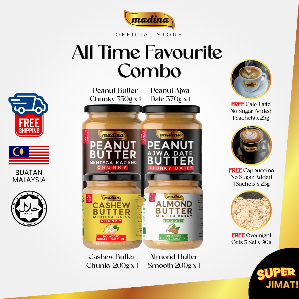 [FREE SHIPPING][FREE GIFT] ATF COMBO PEANUT BUTTER CHUNKY 350G | PEANUT ...