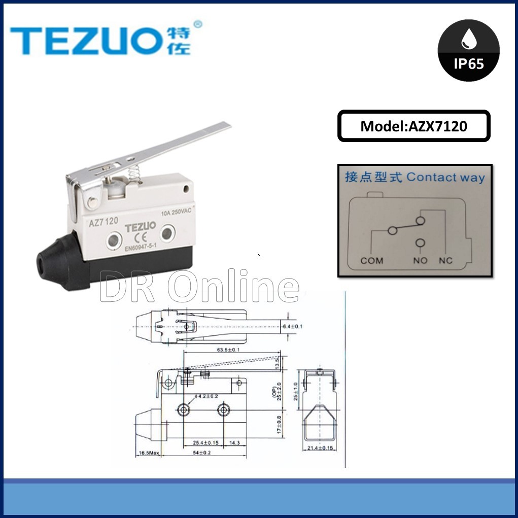 TEZUO Limit Switch AZX7 Series 7311/7144/7141/7140/7124/7120/7166/7312/7121/7310 | Shopee Malaysia