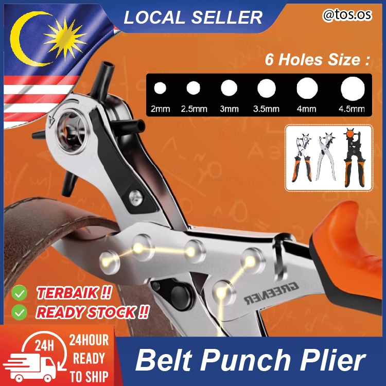 Leather Belts Hole Punch Plier Papercraft Eyelet Puncher 6 Round Hole ...
