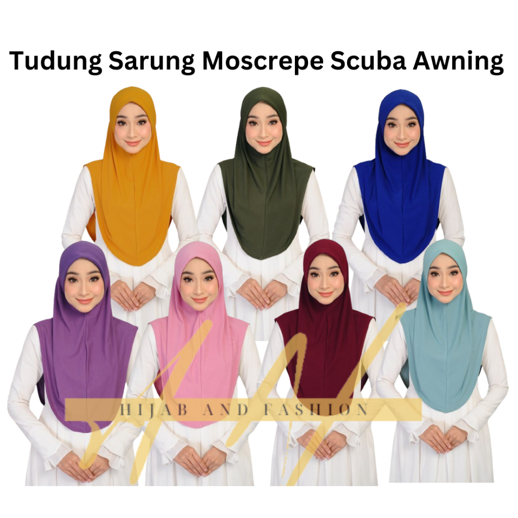 Tudung Sarung Moscrepe Scuba Awning New Arrival 2024 Instant Hijab ...