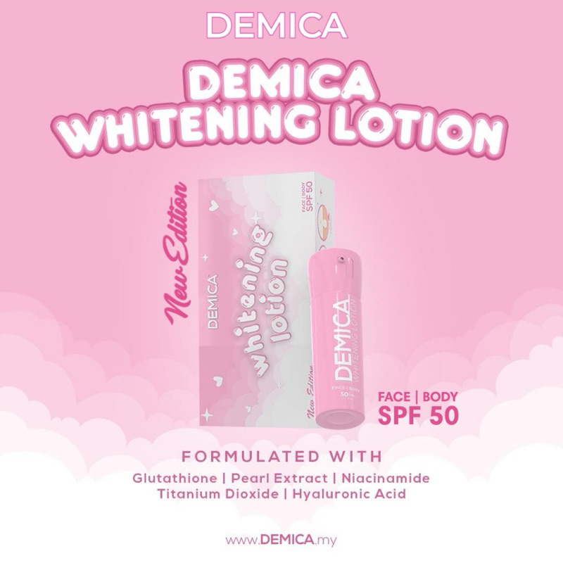 Demica Whitening Lotion /Face Body Skin Brightening Sunscreen SPF50 ...