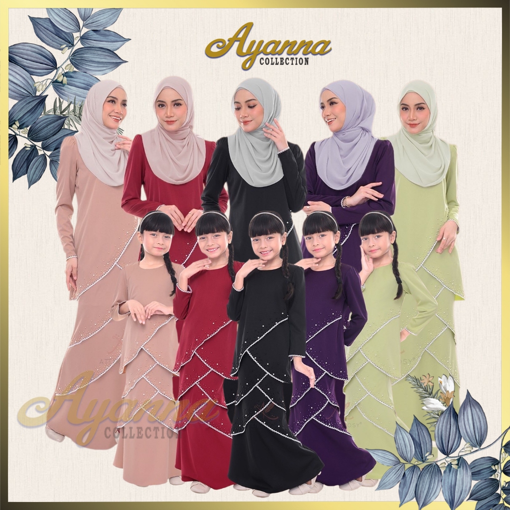 RAYA 2024 | Leena Pearl Kurung (AT1112) | Sedondon Ibu dan Anak | PLUS ...
