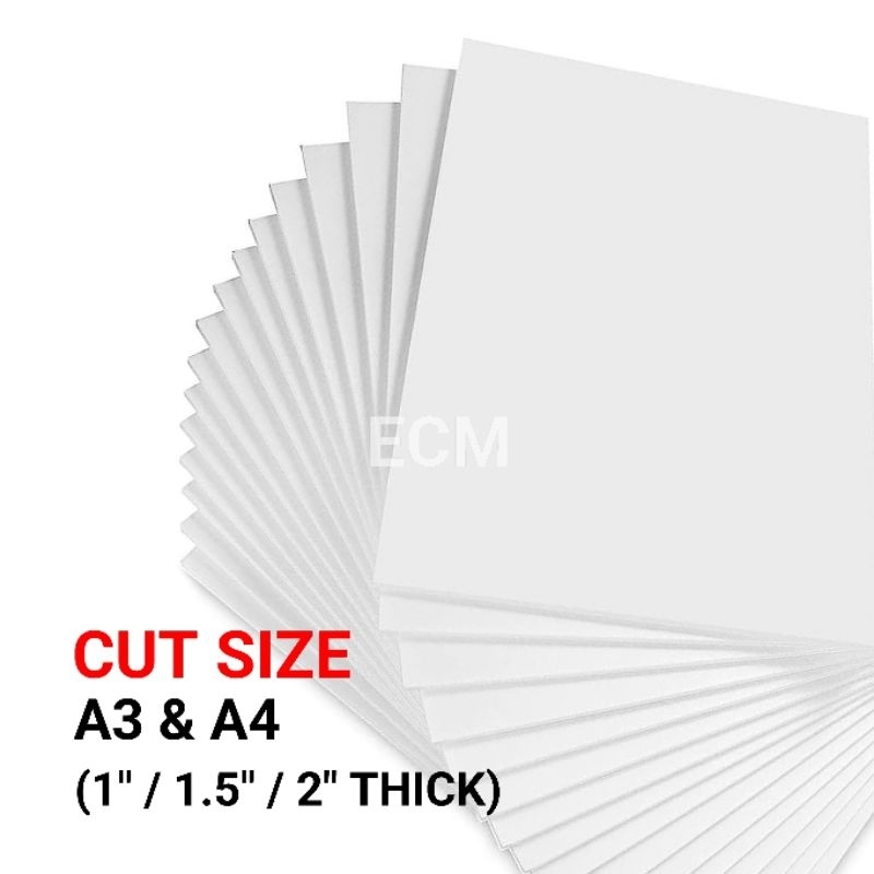 (A3 & A4 SIZE) MULTI PURPOSE EPS POLYSTYRENE FOAM / STYROFOAM / WHITE ...