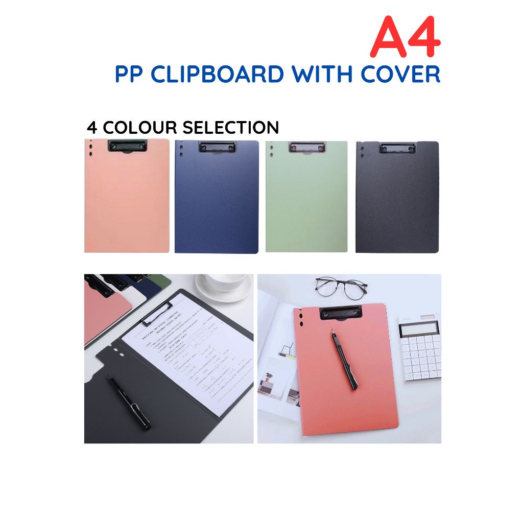 [ BJ-801A ] A4 PP PLASTIC HARD COVER WIRE CLIPBOARD WITH FRONT COVER /A4 CLIPBOARD / WIRE ...