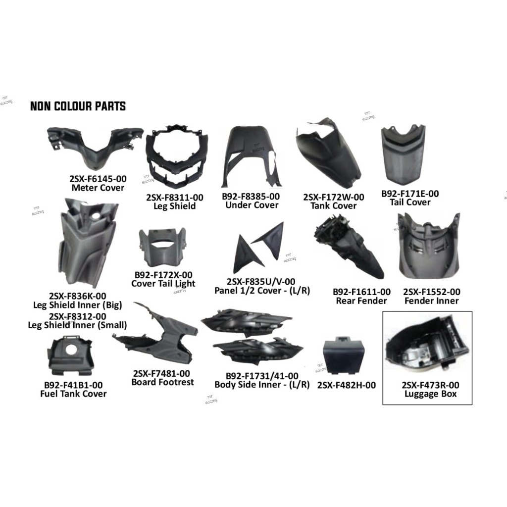 HLD INNER COVER SET EGO / EGO S / EGO S FI / EGO LC / EGO LC FI / SOLARIZ / AVANTIZ / NOUVO S ...