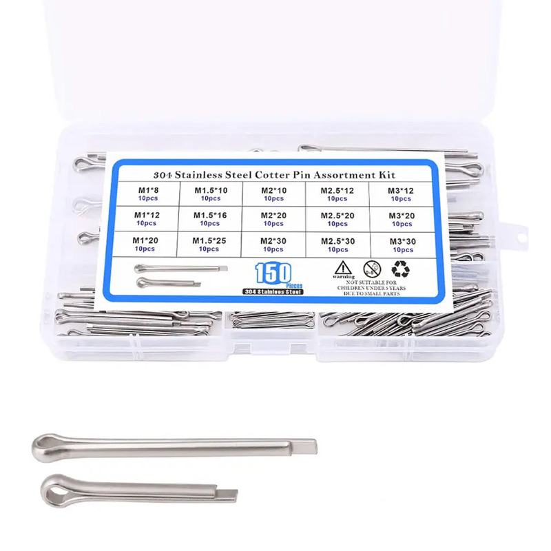 🌟150pcs🌟Stainless Steel Split Pin M1-M3 Hair pin Zinc Plated Clip Key ...