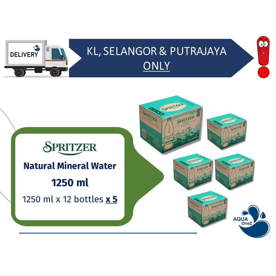Spritzer Natural Mineral Water 1250ml x 12 bottles [Bundle 5] | Shopee Malaysia