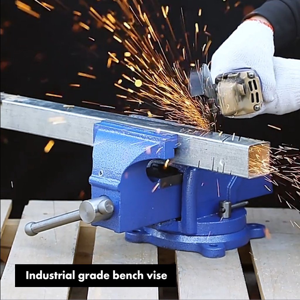 3'' / 4" / 5 '' / 6 " Heavy Duty Clamp Bench Vise Clamp Tool 360° Rotation Ragum Meja Inch ...