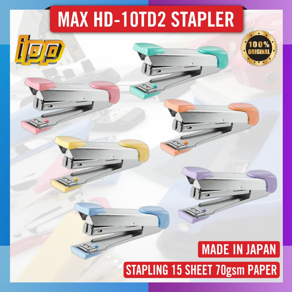 Max Stapler HD-10TD2 - Pastel Colour - Original Made in Japan | Shopee ...