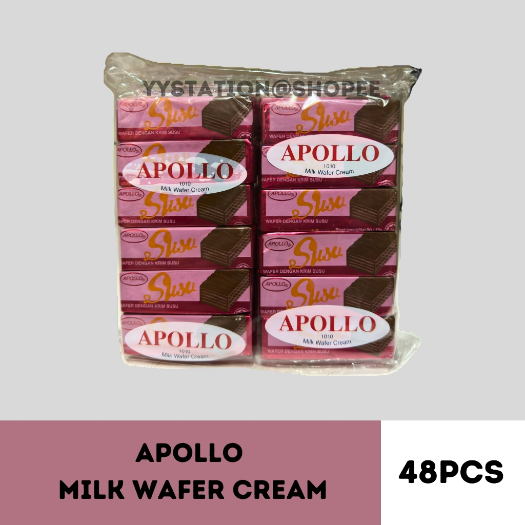 Apollo Wafer Milk Chocolate / Milk Wafer Cream 12g x 48 Pcs | Shopee Malaysia