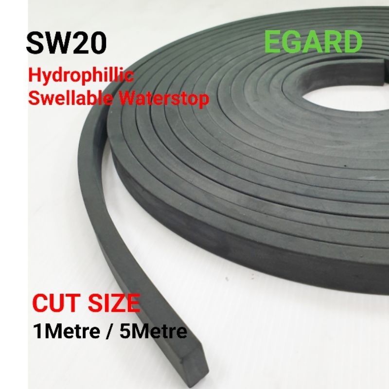 CUT SIZE (1METRE & 5METRE) HYDROPHILLIC SWELLABLE WATERSTOP SW20 ...