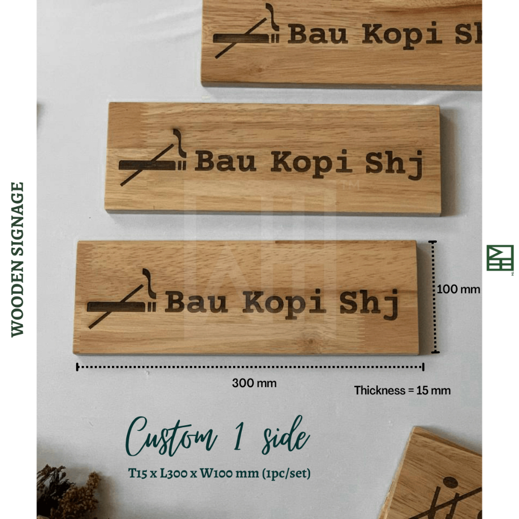 Wee Signature - Wooden Signage Rubber Wood |Open Closed Sign | Door ...