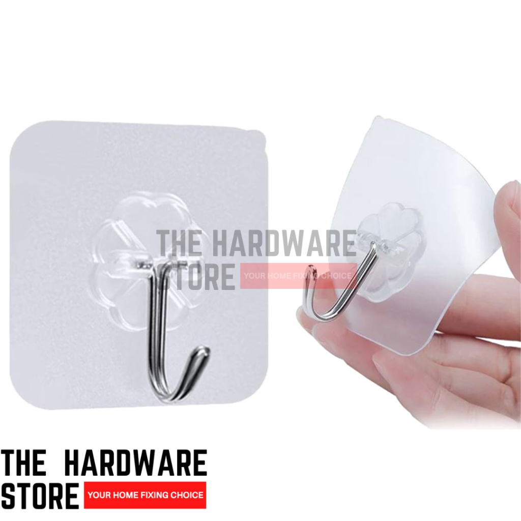 Transparent Super Heavy Duty Hook Home Office | Shopee Malaysia