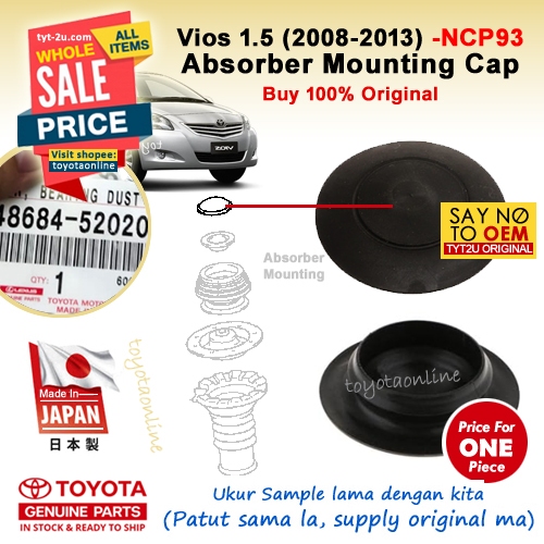 Vios 1.5 (2007-13) Absorber Mounting Cap 48684-52020 TOYOTA NCP93 ...