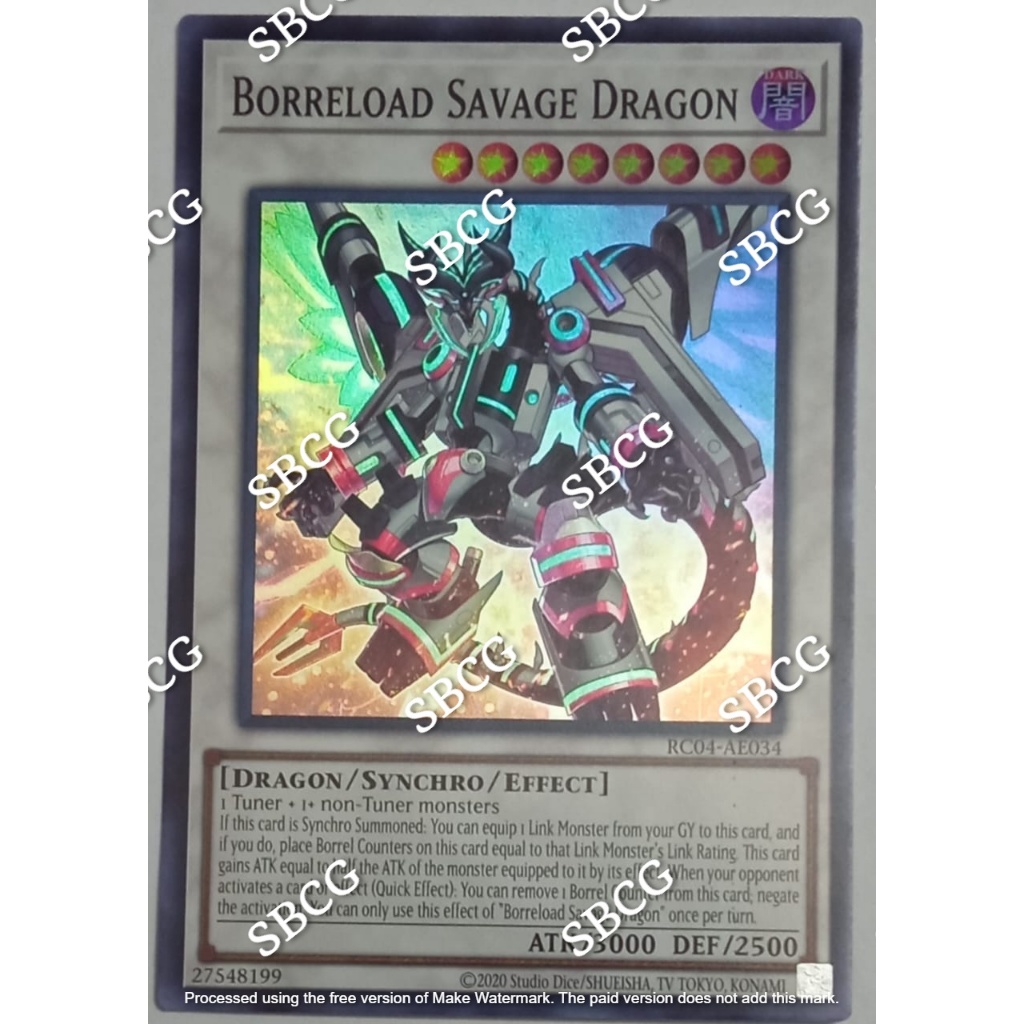 Rarity Collection Quarter Century Edition "Borreload Savage Dragon" ( RC04-AE034 ) | Shopee Malaysia