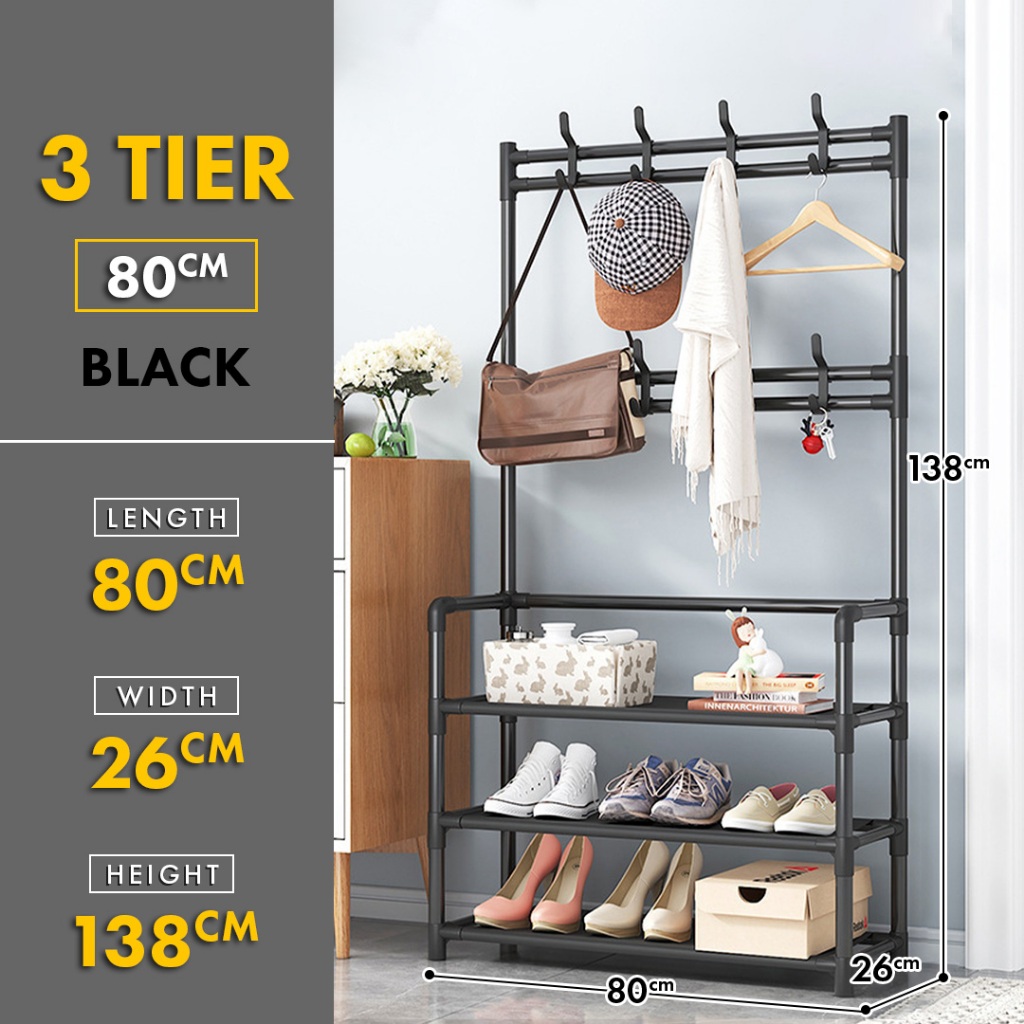 ⚡️LIKE BUG⚡️HEMNES Hanging Rack / Clothes Rack / Shoe Rack / Rak Kasut ...