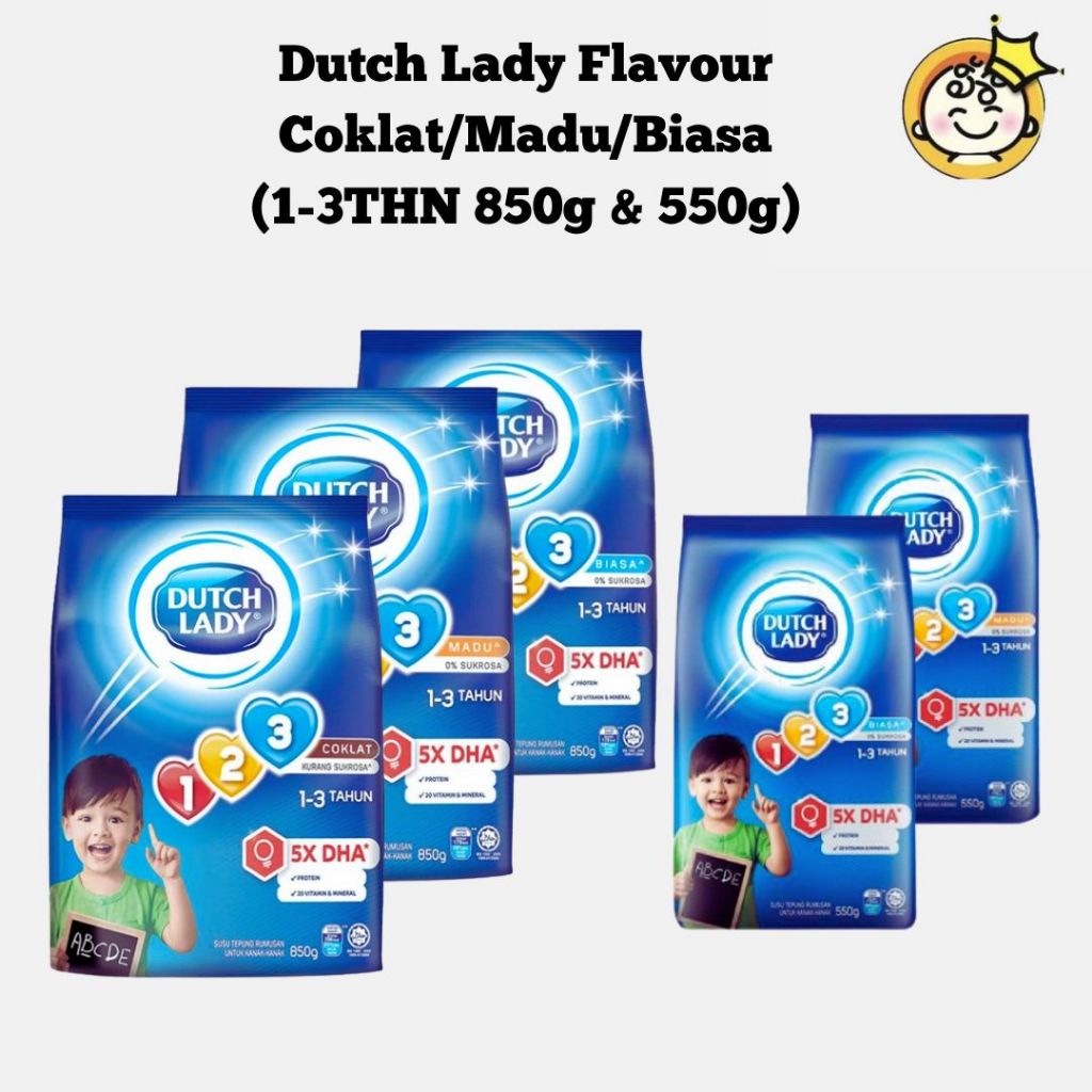 DUTCH LADY COKLAT/MADU/BIASA (1-3 TAHUN 850G & 550G) | Shopee Malaysia