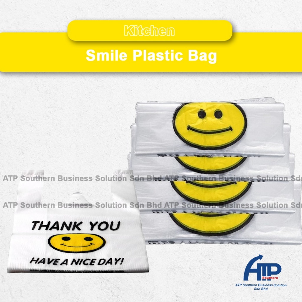 Portable Convenience Smile Emoji Printed Garbage Bag Stall Shopping ...