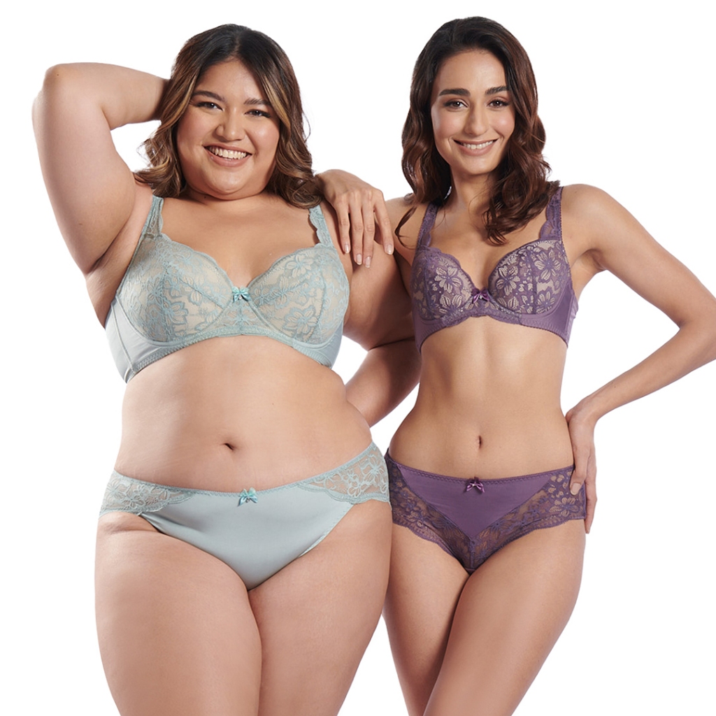 XIXILI Valerie Floral Lace Wired Demi Bra | Shopee Malaysia