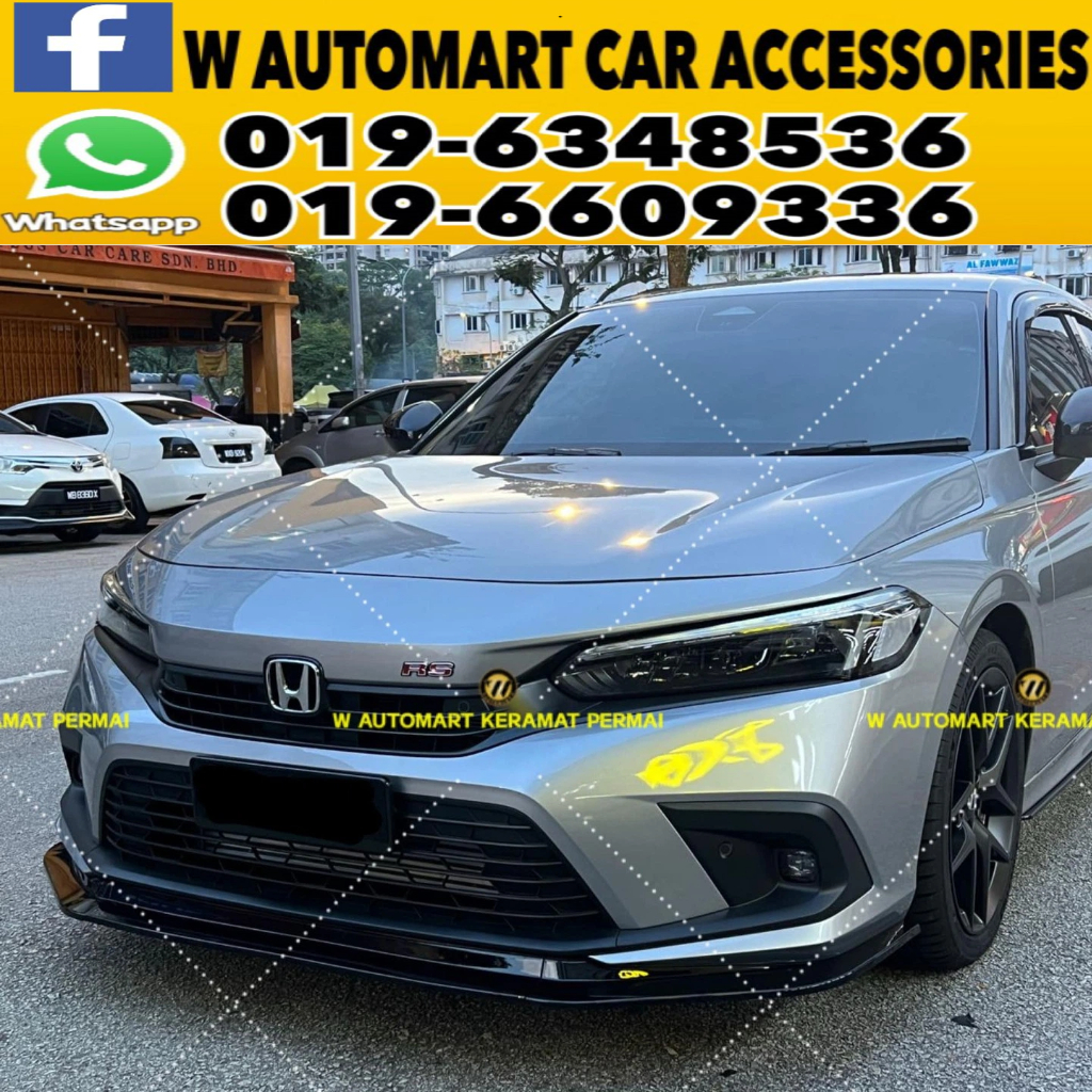 HONDA CIVIC FE THAI LIP DIFFUSER FULL SET GLOSSY BLACK | Shopee Malaysia