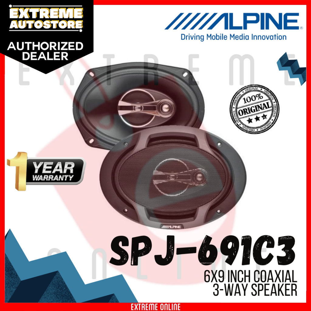 Alpine SPJ-691C3 Type-J 6" x 9" Coaxial 3-Way Speakers | Shopee Malaysia