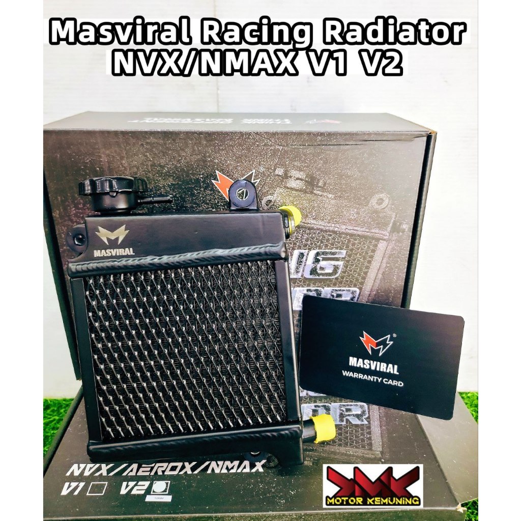 MASVIRAL RACING BIG RADIATOR YAMAHA NVX V1 V2 NMAX V1 LESS VIBRATION ...