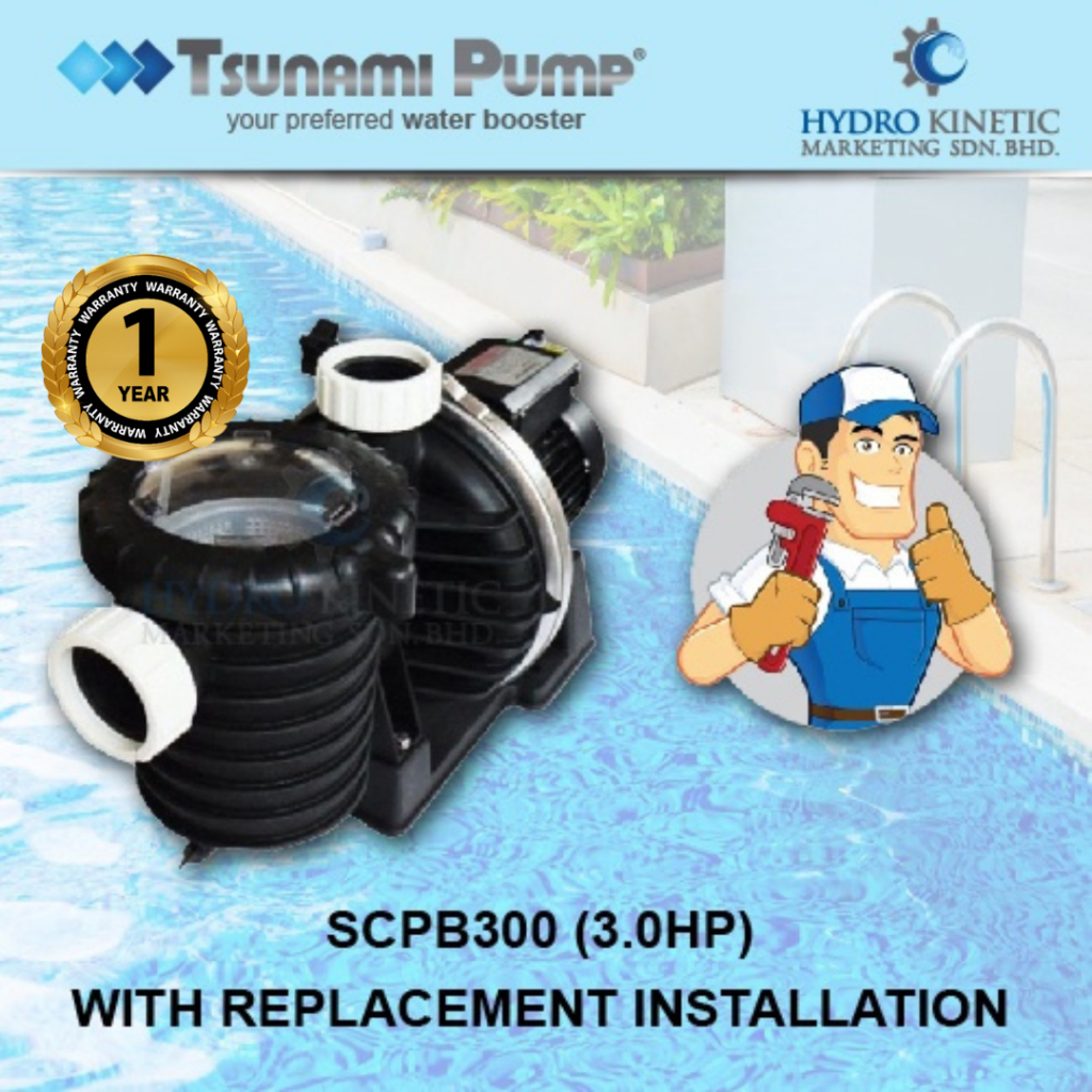 TSUNAMI SCPB300 (3.0HP) Swimming Pool Water Pump, FREE REP.INSTALLATION ...