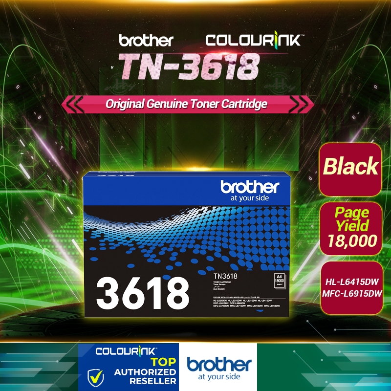 Brother TN-3608 TN-3608XL TN-3618 TN-3618XL Original Toner Cartridge HL ...