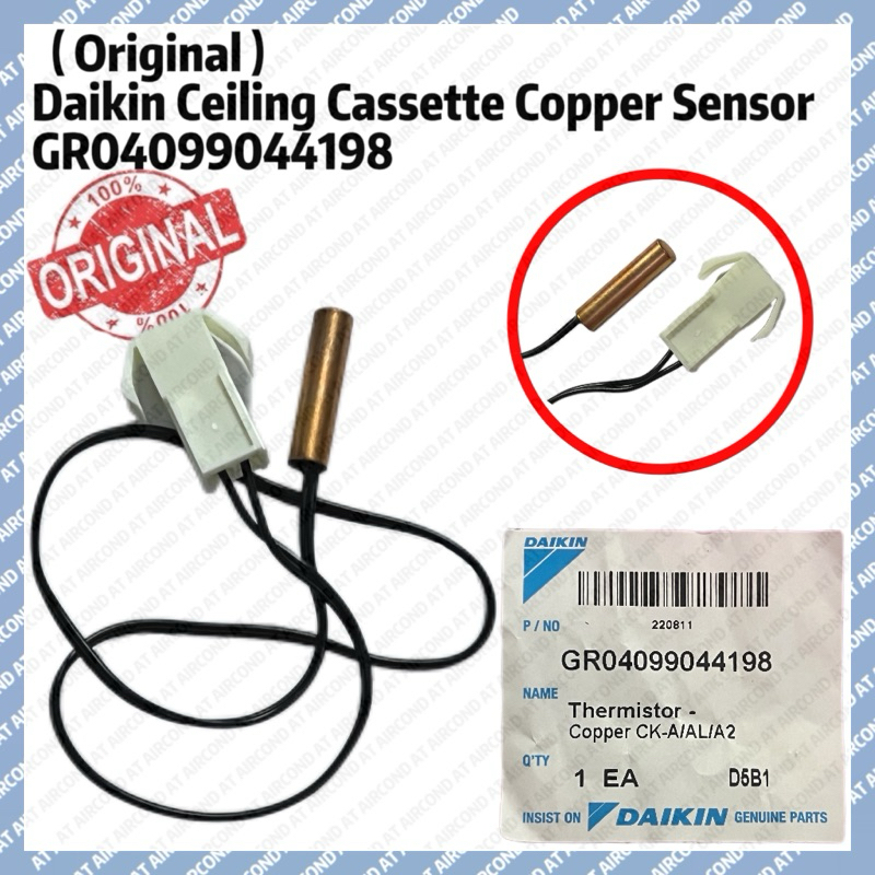 [Original Daikin/ACSON] Thermistor Copper Sensor For Ceiling Cassette ...