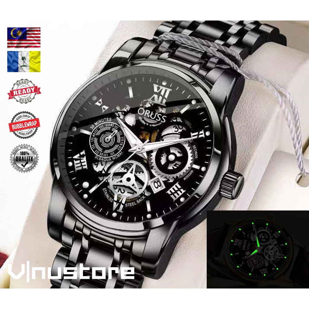 ORUSS Mech Design Men's Watch | Quartz Movement | NON-mechanical steel ...