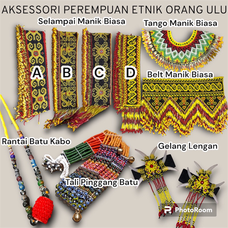 Aksessori manik Etnik Orang Ulu kenyah kayan | Shopee Malaysia