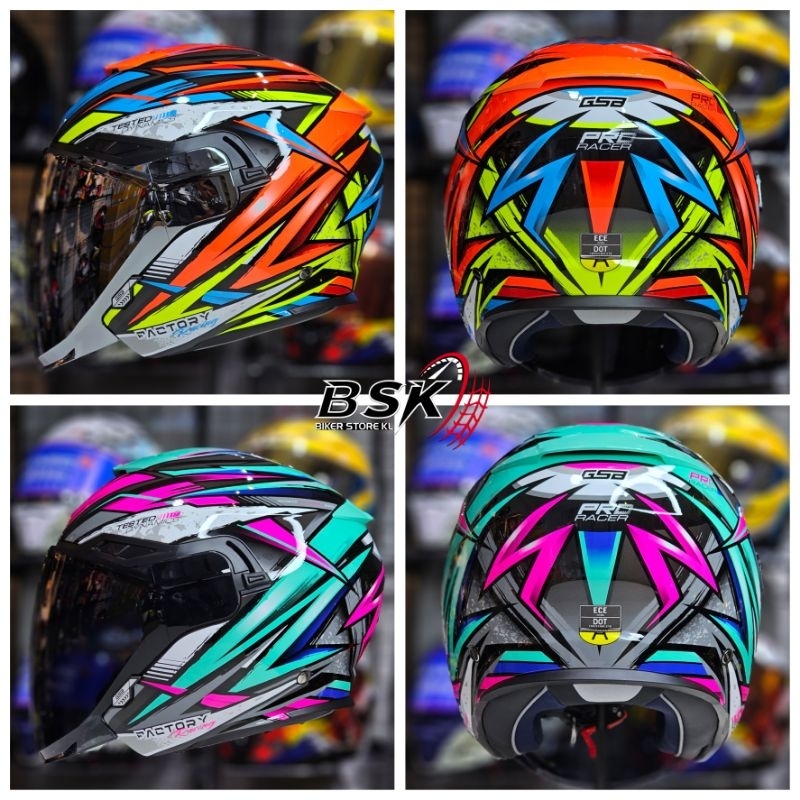 Original GSB G-263 Dynamic Open Face Helmet | Shopee Malaysia