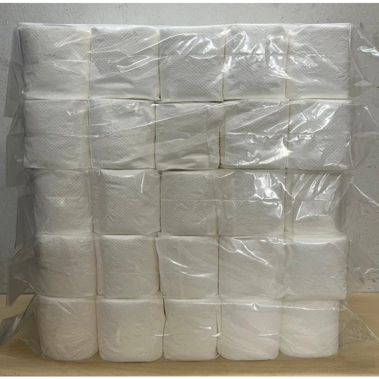 (50 ROLLS) 2-Ply Toilet Roll Tissue Paper 10,000 SHEETS - Virgin Pulp ...