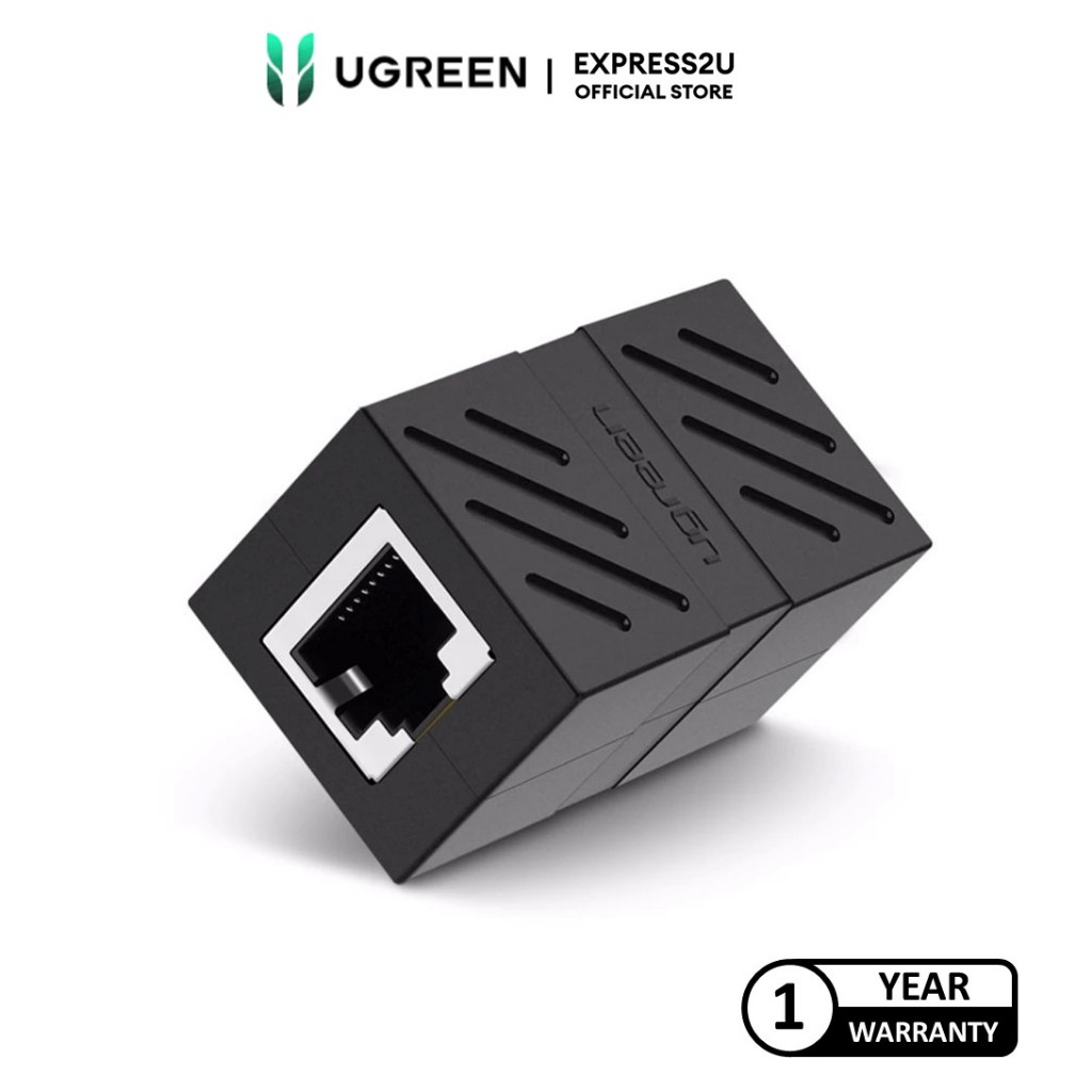 UGREEN LAN CABLE EXTENDER ADAPTER RJ45 GIGABIT (BLACK) | Shopee Malaysia