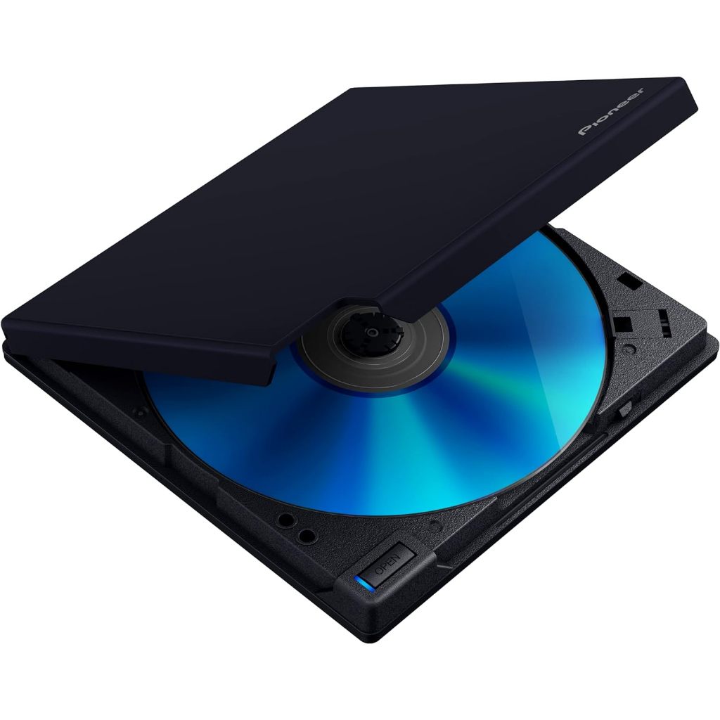 Pioneer BDR-XD08UMB-S Portable USB 3.2 Gen 1 Clamshell Optical Drive ...