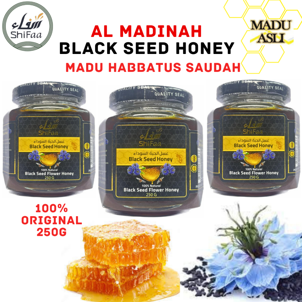 Madu Bunga Habbatussauda Asli | shifaa Natural Black Seed Honey | Madu ...