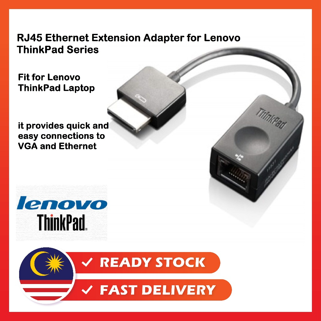 RJ45 Ethernet Extension Adapter for Lenovo ThinkPad Series PN ...