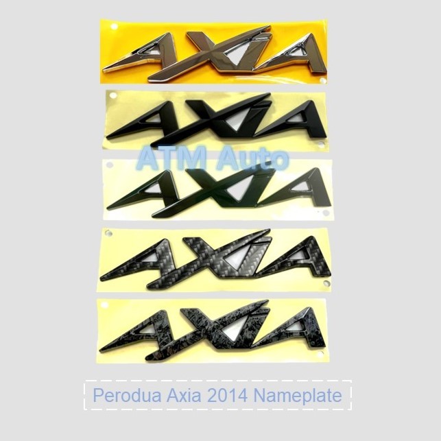 Perodua Axia Rear Bonnet Word Emblem Nameplate Logo Gloss Black Matte ...