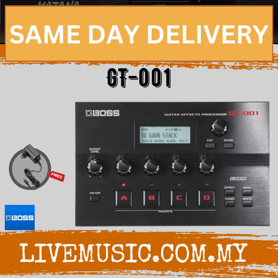 Boss GT-001 Table Top Guitar Effects Processor (GT001 GT 001) | Shopee Malaysia