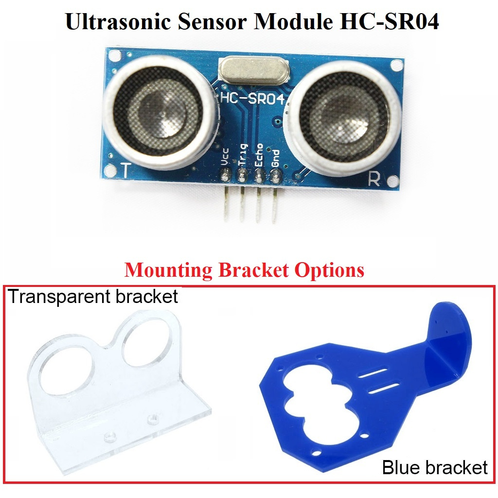 Hc Sr04 Ultrasonic Sensor 4pin Module With Without Bracket Range Finder Distance Measuring