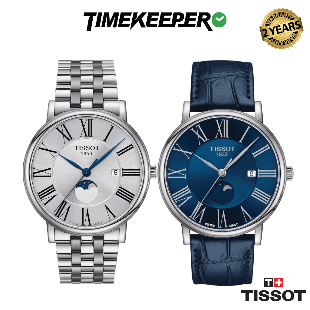 Tissot Carson Premium Gent Moonphase Watch - 2 Years Warranty | Shopee Malaysia