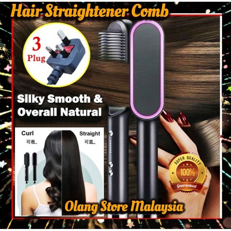 Original Hair Straightener Comb / Pelurus Rambut Sikat Mesin lurus ...