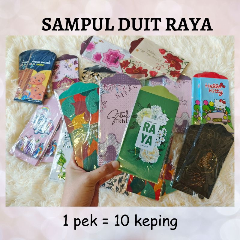 Sampul Duit Raya 2024 | 10pcs/Pkt Sampul Duit Raya Aidilfitri Kartun ...