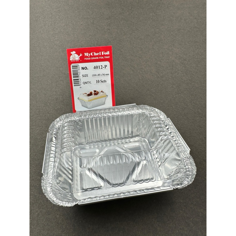 4012-P Aluminium Foil Rectangular Tray with Clear Lid [ 10sets ± ...