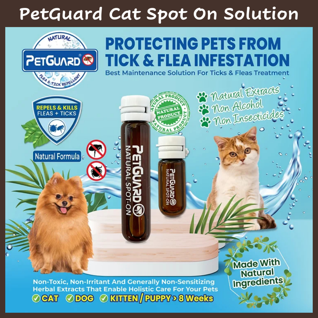 GUN PET PetGuard Anti Mites Ticks Flea Spot on Cat Pet Guard Kutu ...