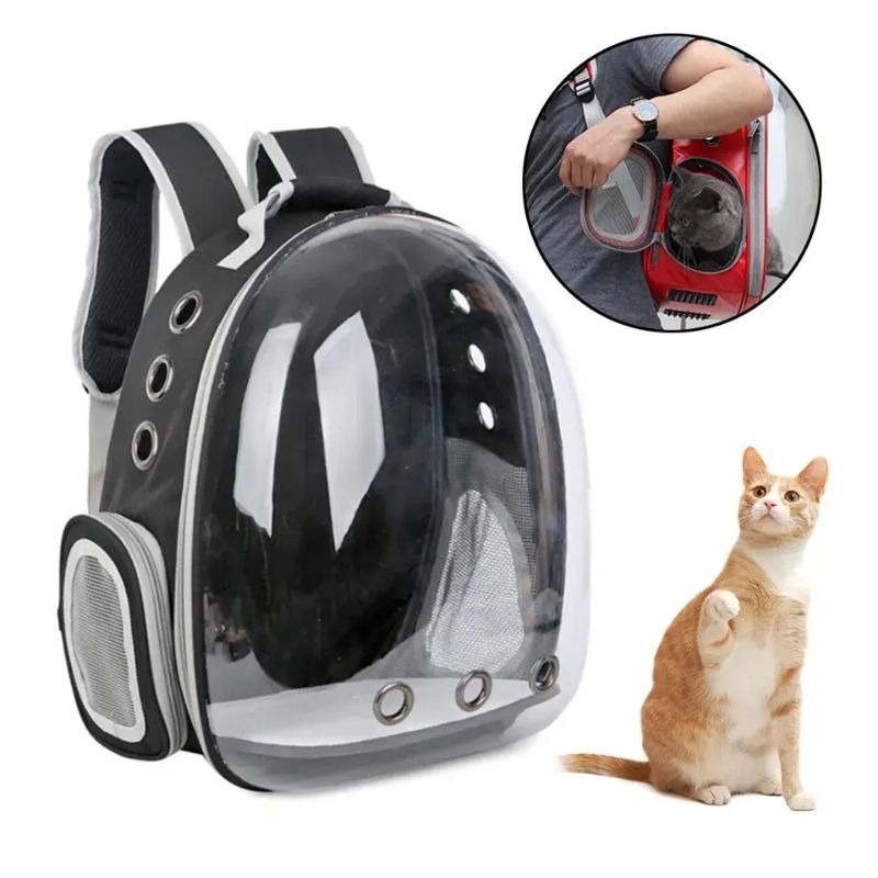 Cat Bag Carrier Transparent Cat Bag Kucing CatBackpack Bag Kucing Murah ...