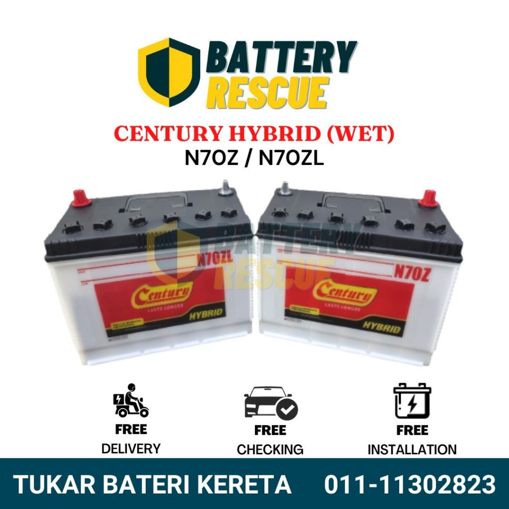 [Installation Provided] N70Z | N70ZL | Century Hybrid Wet Car Battery ...